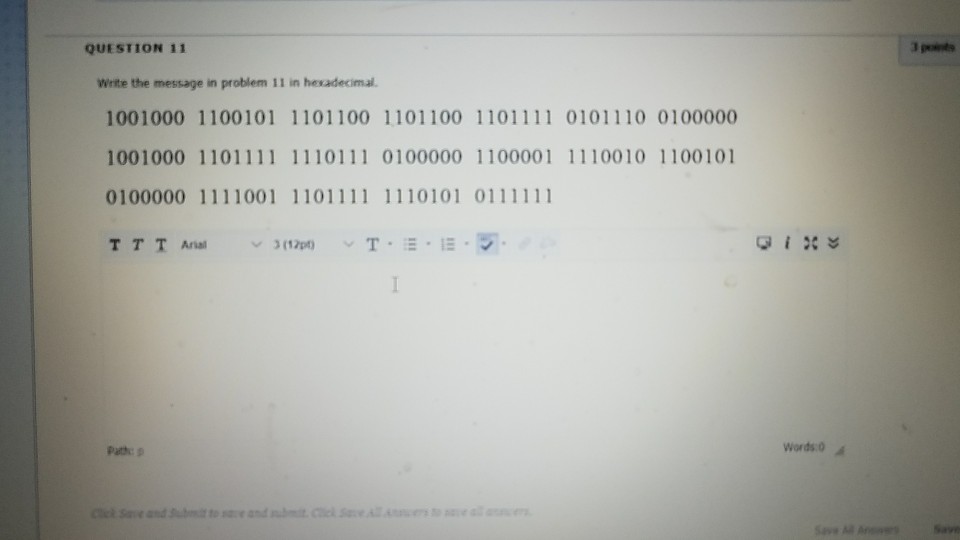 Solved QUESTION 11 Write the message in problem 11 in | Chegg.com