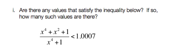 Solved Are there any values that satisfy the inequality | Chegg.com