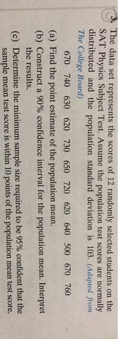 Solved The data set represents the scores of 12 randomly | Chegg.com