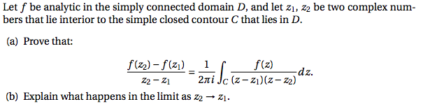 Solved Let f be analytic in the simply connected domain D, | Chegg.com