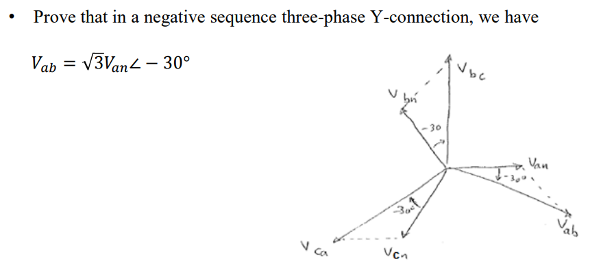 Solved .Prove that in a negative sequence three-phase | Chegg.com