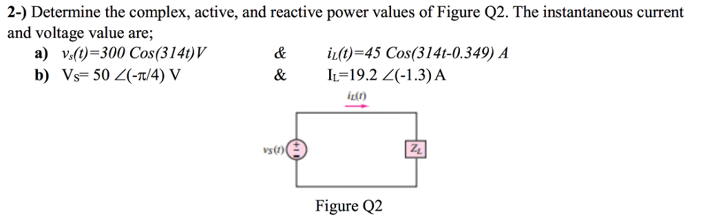 Solved Determine the complex, active, and reactive power | Chegg.com
