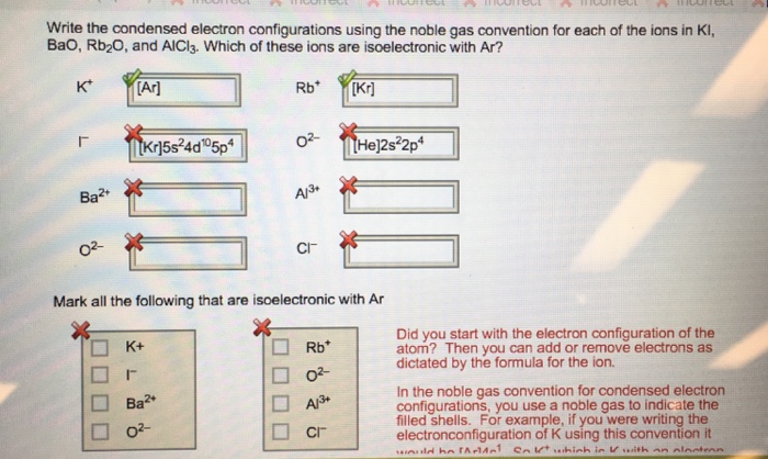 Solved: Write The Condensed Electron Configurations Using ... | Chegg.com