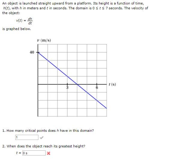 Solved An object is launched straight upward from a | Chegg.com