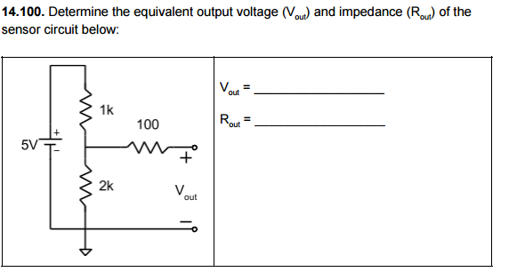 Solved Determine the equivalent output voltage (V_out and | Chegg.com