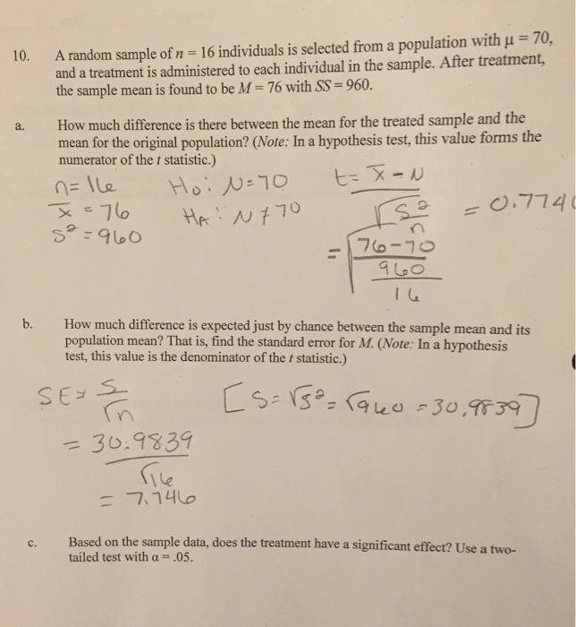 Solved A random sample of n = 16 individuals is selected | Chegg.com