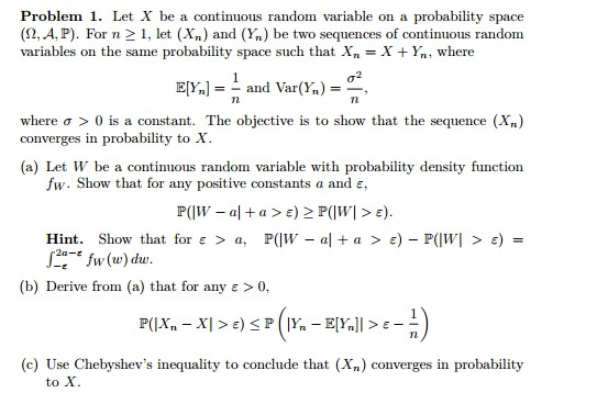 Solved Let X be a continuous random variable on a | Chegg.com