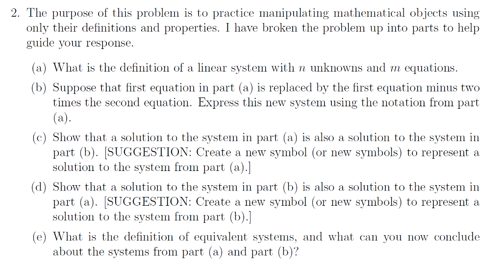 Solved 2. The purpose of this problem is to practice | Chegg.com
