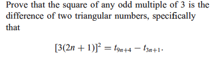 Solved Prove that the square of any odd multiple of 3 is the | Chegg.com