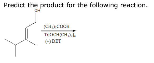 Solved Predict the product for the following reaction. OH | Chegg.com