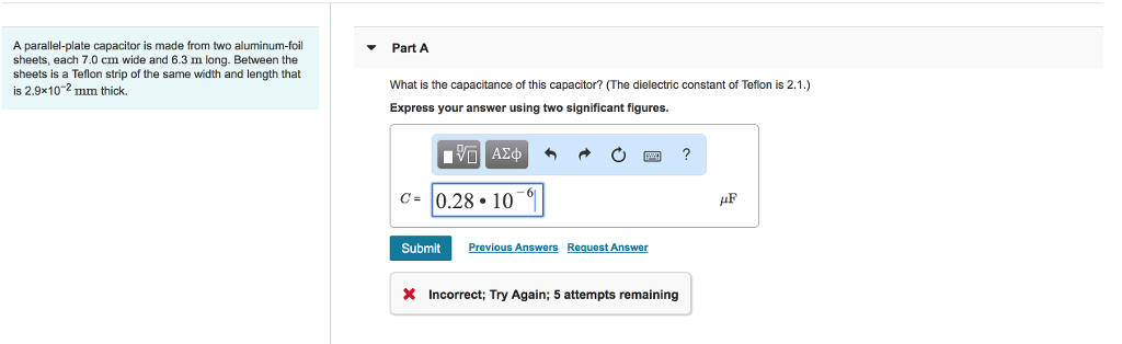Solved A parallel-plate capacitor is made from two | Chegg.com