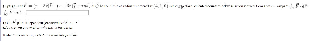 Solved (a) Let F vector = (y - 3z)i vector + (x + 3z)j | Chegg.com