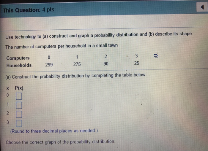 Solved Use technology to construct and graph a probability | Chegg.com
