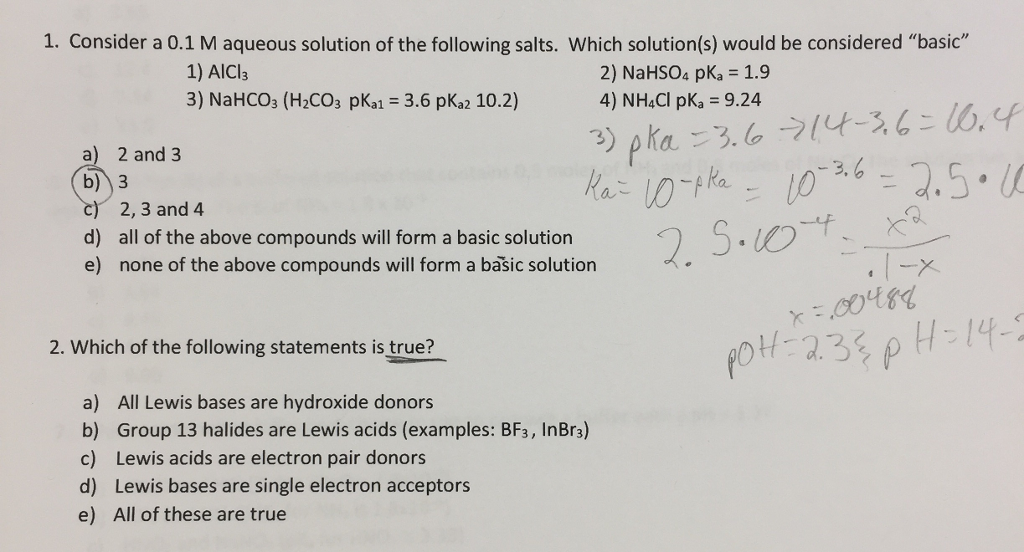 Solved Consider a 0.1 M aqueous solution of the following | Chegg.com