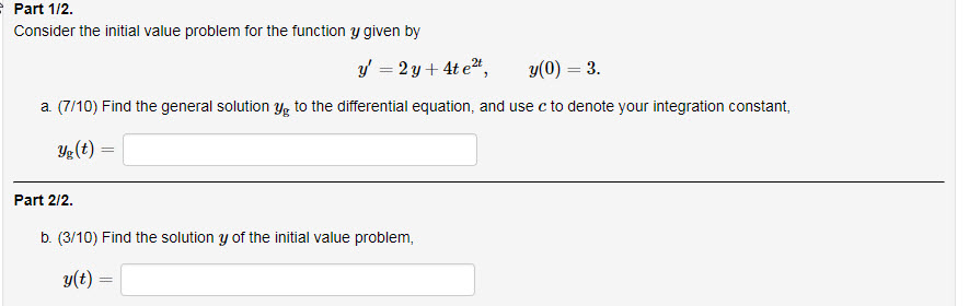 Solved Consider the initial value problem for the function y | Chegg.com