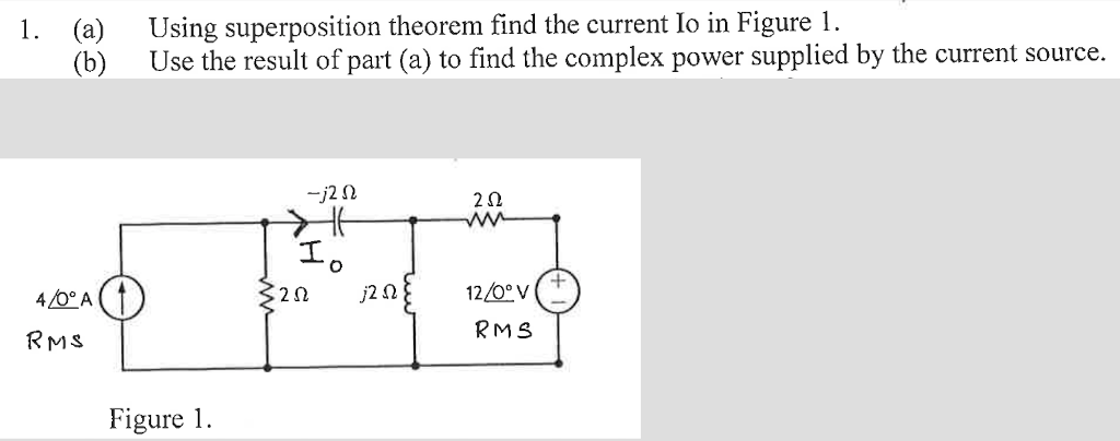 Solved 1 a) Using superposition theorem find the current Io | Chegg.com