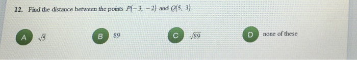 Solved 6. Find the distance between the points P(4, 2) and | Chegg.com