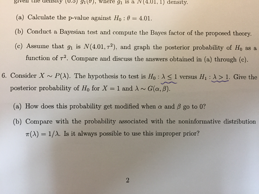 Solved Can someone help with this bayesian problem? Consider | Chegg.com