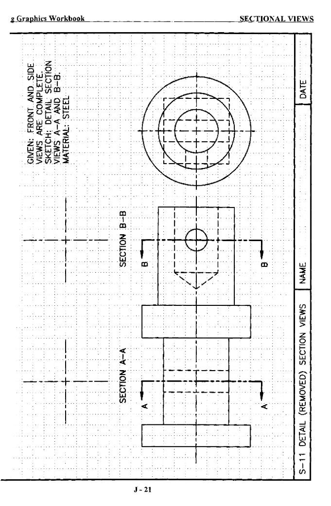 Solved Given: Front and Side views are complete. Sketch: | Chegg.com