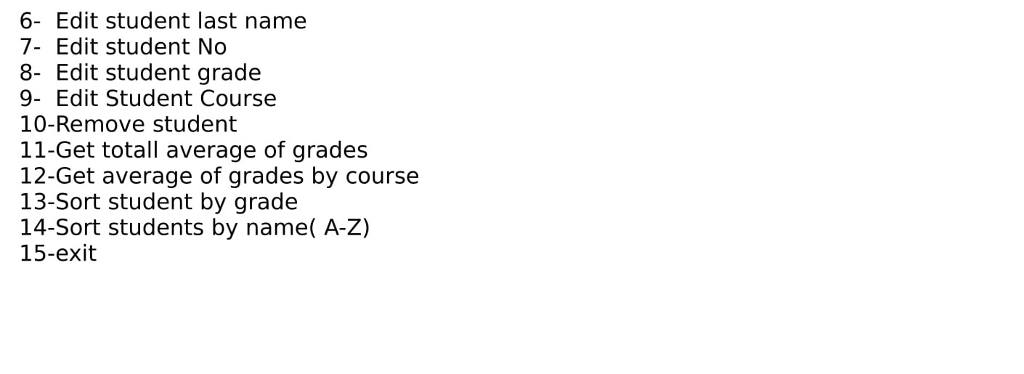 Solved Design a student management system using C | Chegg.com