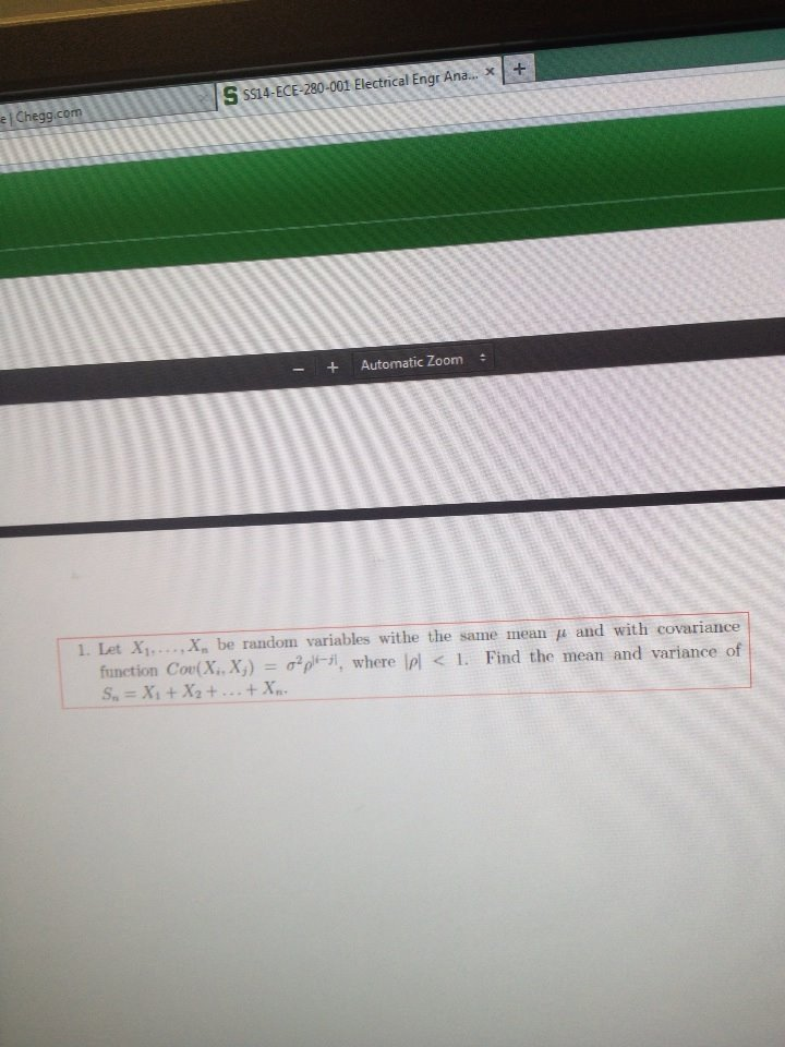 Solved Let X1,...,Xn be random variables with the same mean | Chegg.com