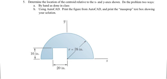 Solved Determine the location of the centroid relative to | Chegg.com