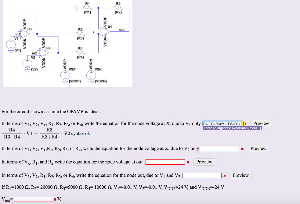 Solved R1 (R1) 7 U1 U3 R3 V1 (R3) U2 R4 (V1 n2 (R4) VSP | Chegg.com