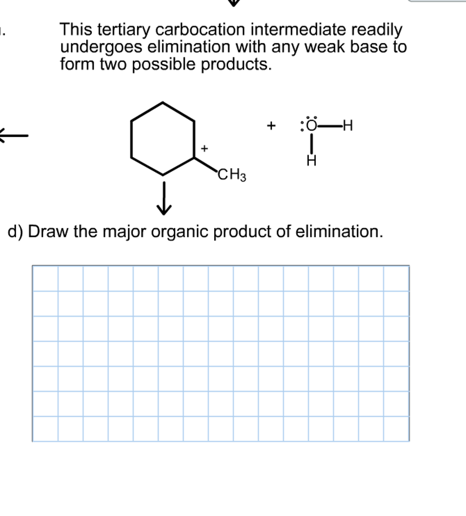 Solved This tertiary carbocation intermediate readily | Chegg.com