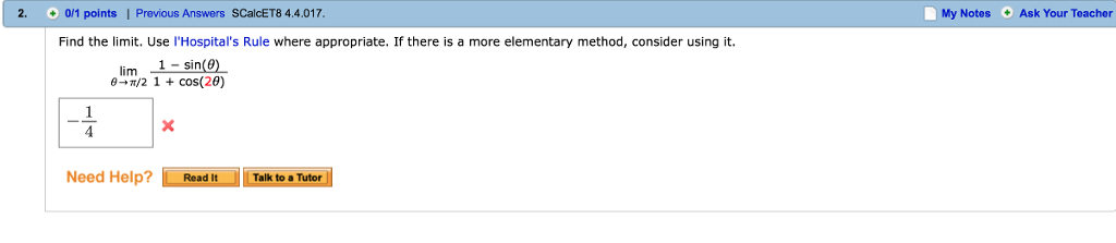 Solved 13. -/1 points SCalcET8 4.4.052. My Notes Ask Your | Chegg.com Solved 13. -/1 points SCalcET8 4.4.052. My Notes Ask Your | Chegg.com