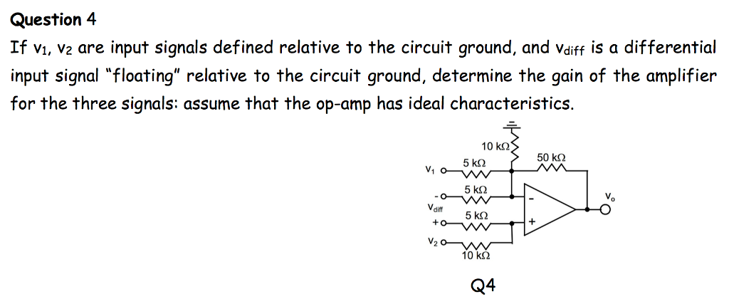Solved If v_1, v_2 are input signals defined relative to the | Chegg.com