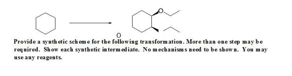 Solved Provide a synthetic scheme for the following | Chegg.com