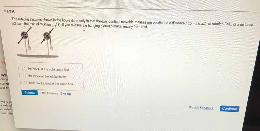 Solved Part A The rotating systems shown in the figure | Chegg.com