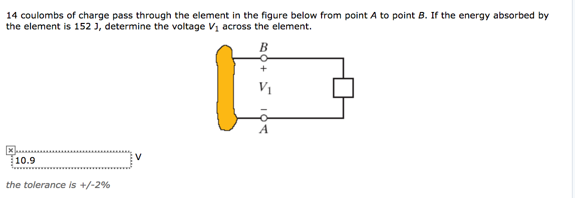 Solved 14 coulombs of charge pass through the element in the | Chegg.com