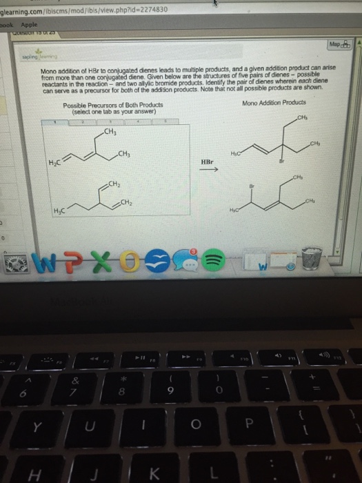 Solved Mono addition of HBr to conjugated dienes leads to | Chegg.com