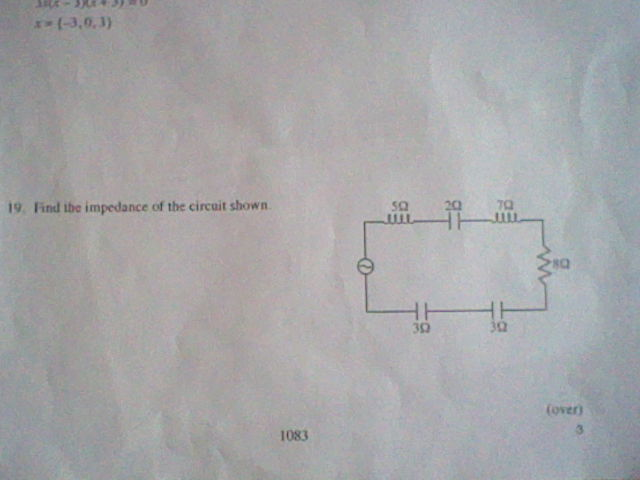 Solved 18. Find the impedance of the circuit shown. Show | Chegg.com