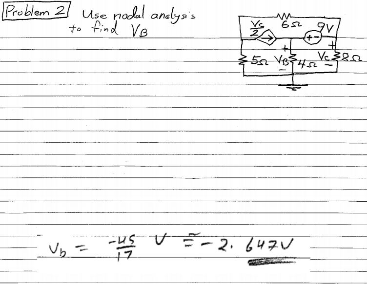 Solved Use model analysis to find VB | Chegg.com