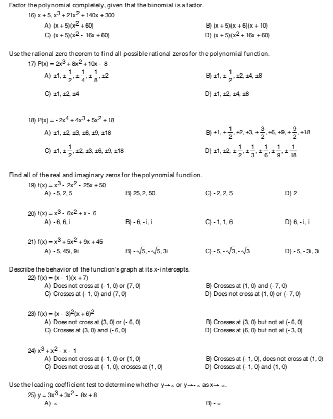 Solved Factor The Polynomial Completely Given That The Chegg