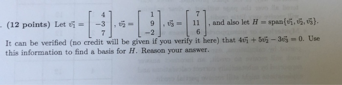 Solved Let upsilon_1 = [4 -3 7], upsilon_2 = [1 9 -2], | Chegg.com
