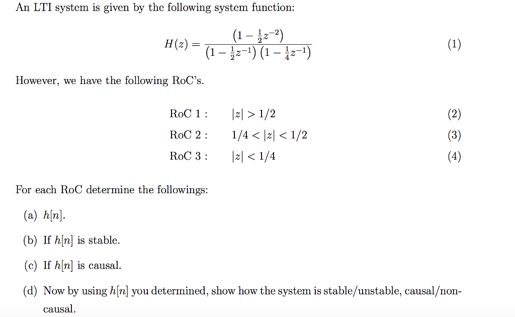 Solved An LTI system is given by the following system | Chegg.com