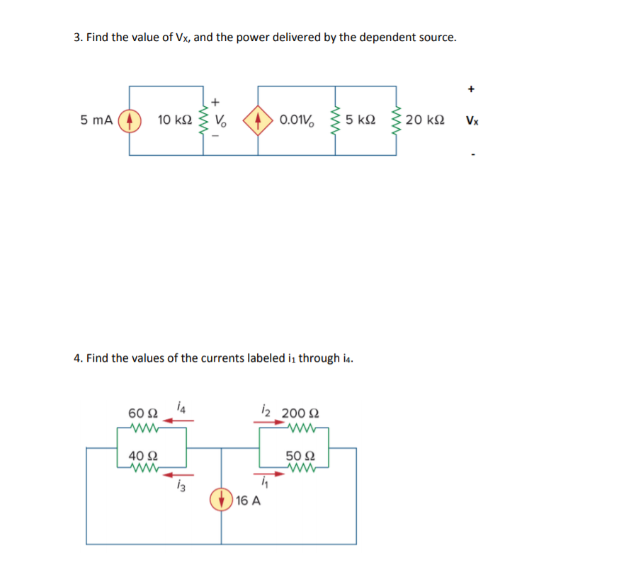 Solved 2. Find the values of VA and VB, and the power | Chegg.com