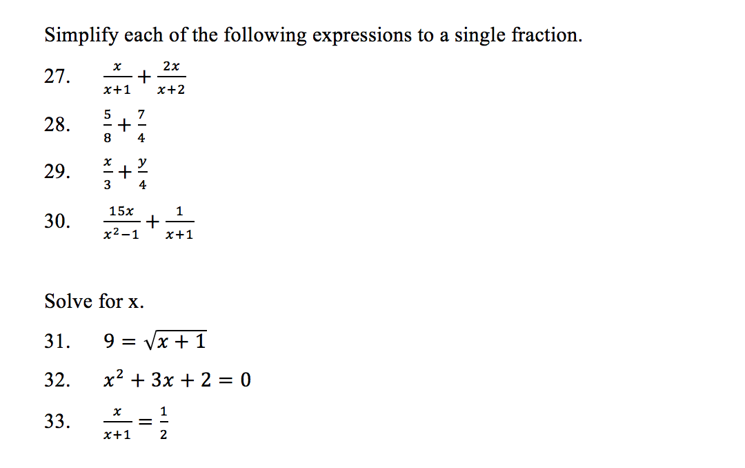 Solved Simplify Each Of The Following Expressions To A Chegg