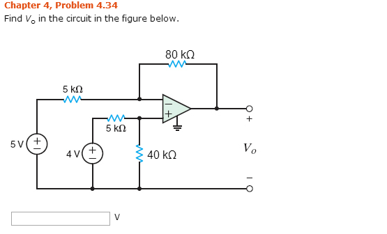 Solved Find V 0 in the circuit in the figure below. | Chegg.com