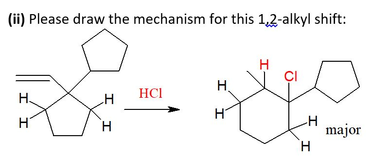 Solved (ii) Please draw the mechanism for this 1,2-alkyl | Chegg.com