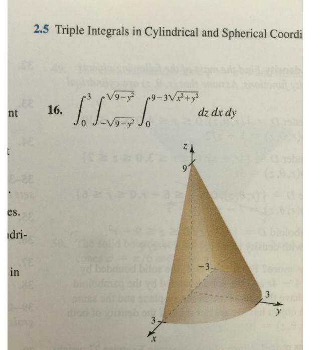 Solved Evaluate the following integral (#16) in cylindrical | Chegg.com