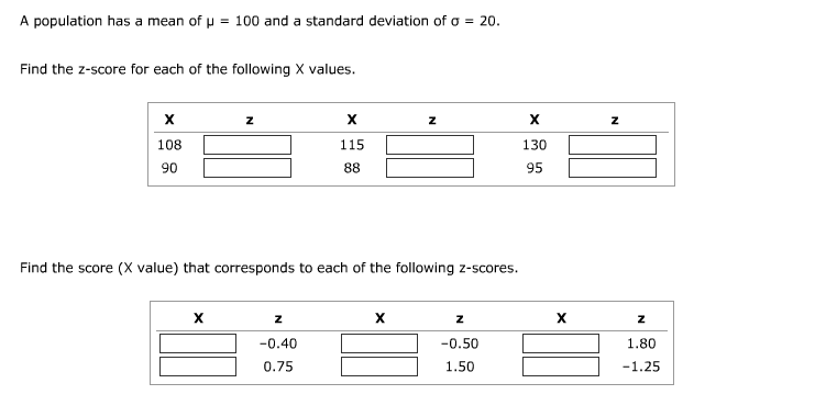 Solved A population has a mean of mu = 100 and a standard | Chegg.com
