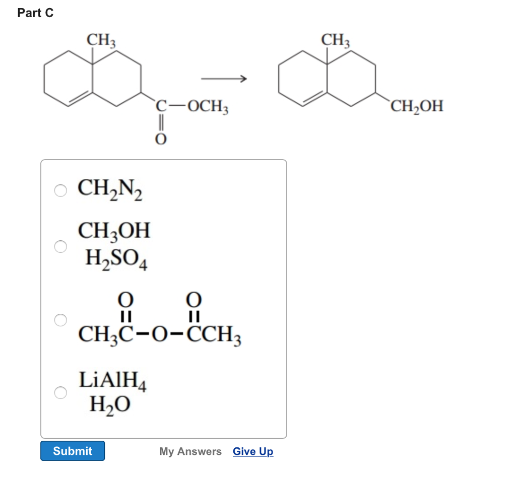 Solved Part A OH O -C-CH COOH COOH CH3OH HASO CH3C -O-CCH3 | Chegg.com