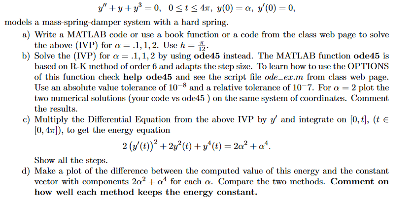 Numerical Analysis: Please help solve the following | Chegg.com