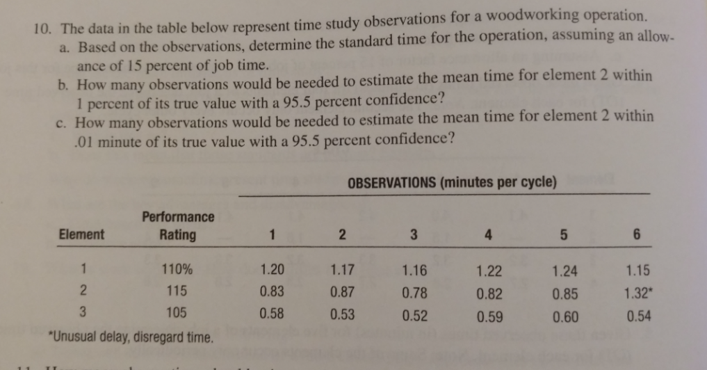 Solved 1) Based on the observations, determine the standard | Chegg.com