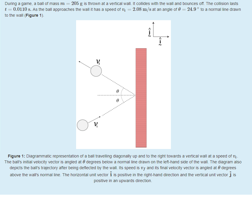 Solved During a game, a ball of mass m 205 g is thrown at a | Chegg.com
