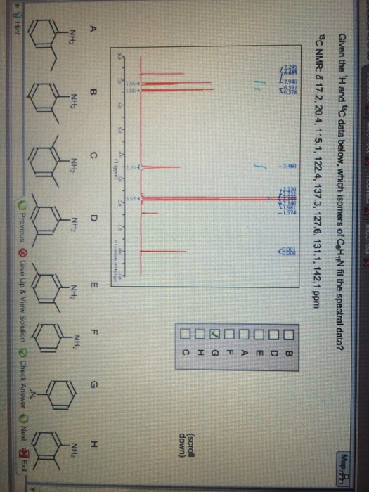 Solved Given the 1H and 13C data below, which isomers of | Chegg.com